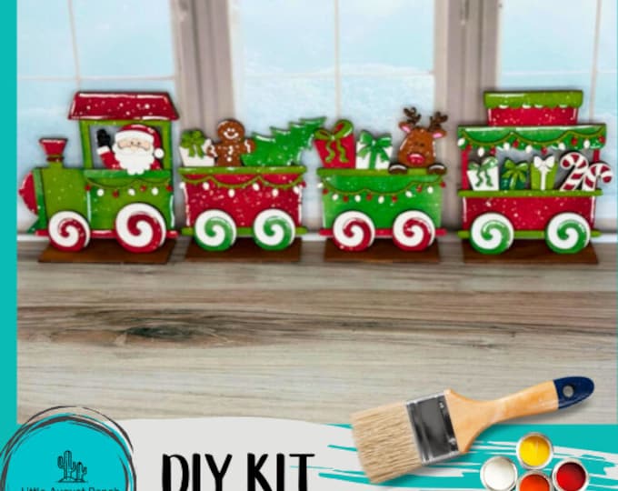 Santa Christmas Train Set Wood Blanks for Crafting and Painting - Etsy