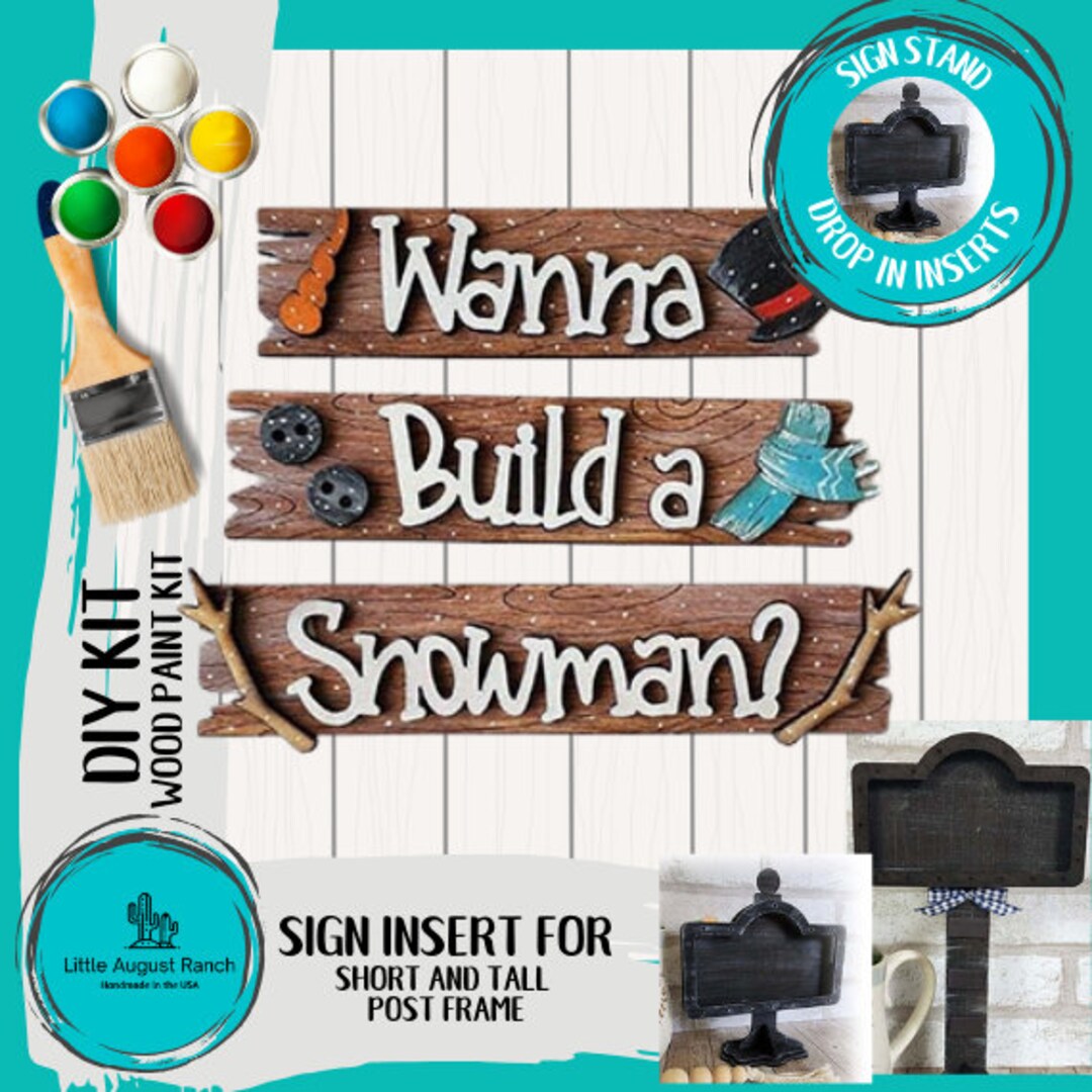 Want to Build a Snowman DIY Wood Sign - Add on Street Signs - Wood Kit ...