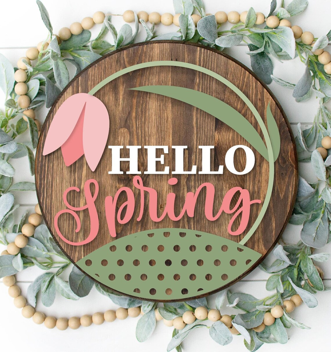 Hello Spring Door Hanger DIY Kit - Spring Paint Kit Wall Hanging ...