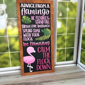 Advice From a Flamingo Word Collage - DIY Wood Black Kit for Painting ...