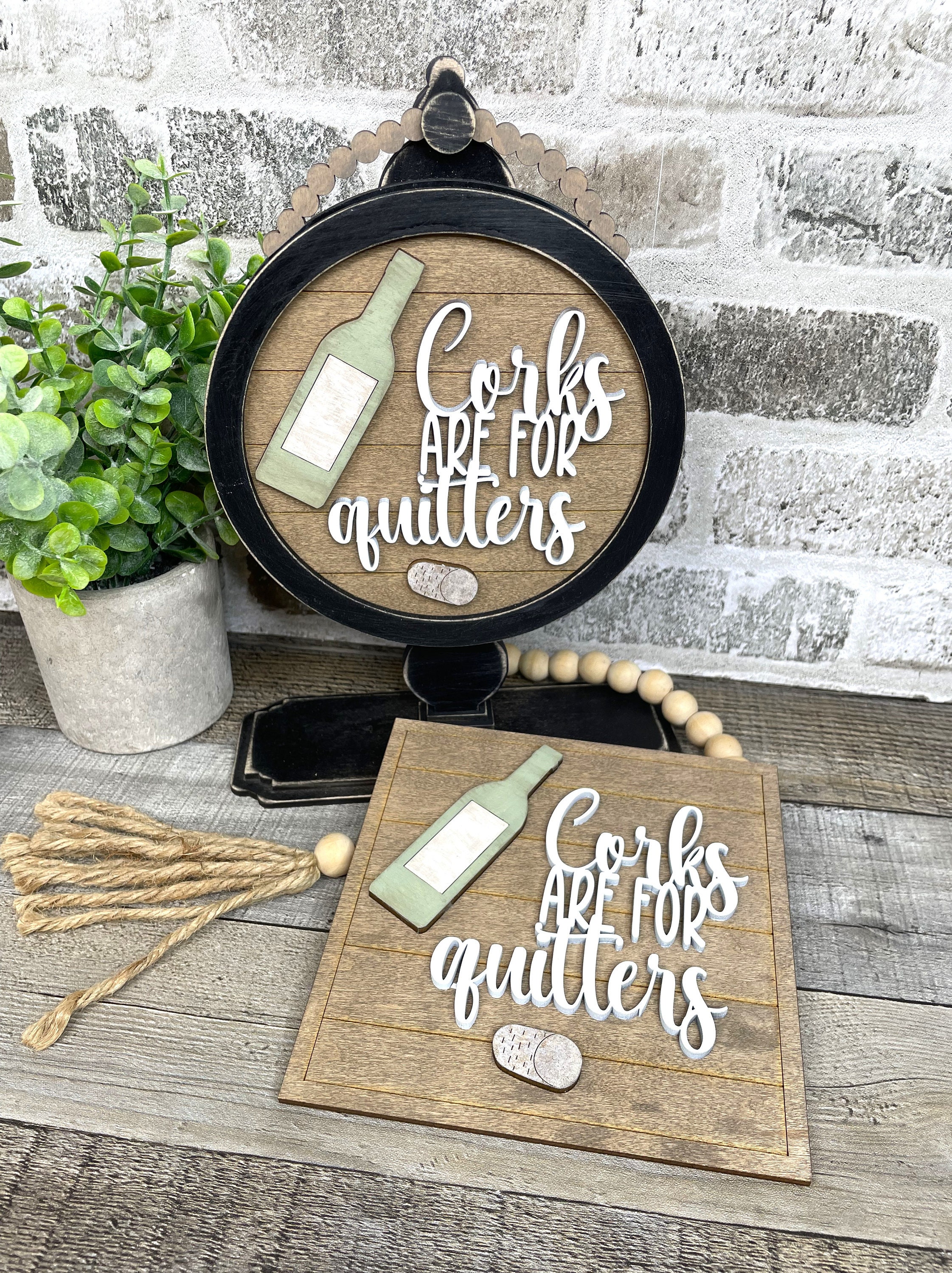 Wine DIY Tabletop Round/square Sign Holder - Wood Blanks for Painting ...