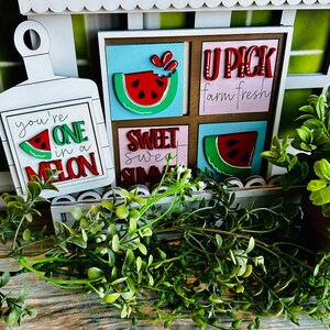 Watermelon Tiny Tile for Interchangeable Frame Wood Decor - DIY Home ...