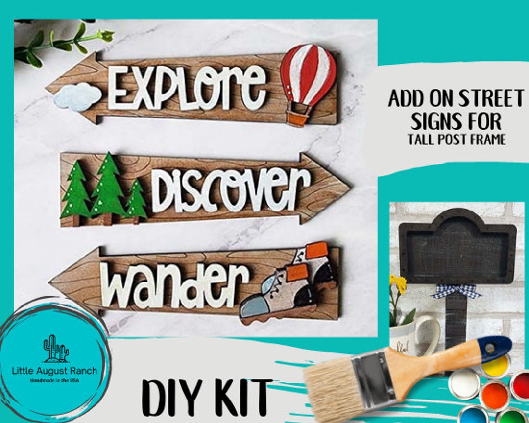 Adventure DIY Wood Sign - Add on Street Signs - Wood Kit - Etsy