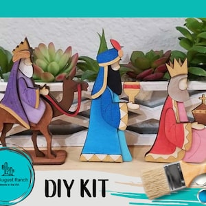 Christmas Wisemen Nativity DIY Tiered Tray Wood Blanks - Baby Jesus ...
