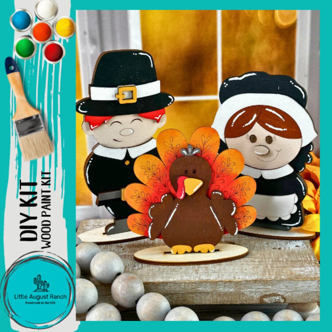 Thanksgiving Pilgrim DIY Kit - Quick and Easy Tiered Tray Bundle ...