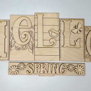 Spring/summertime Reversible Block - DIY Wood Blank for Painting and ...