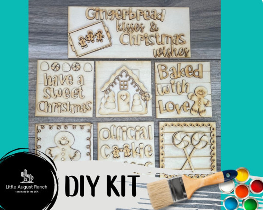 Gingerbread DIY Leaning Ladder Insert Kit - Interchangeable Tiered Tray ...