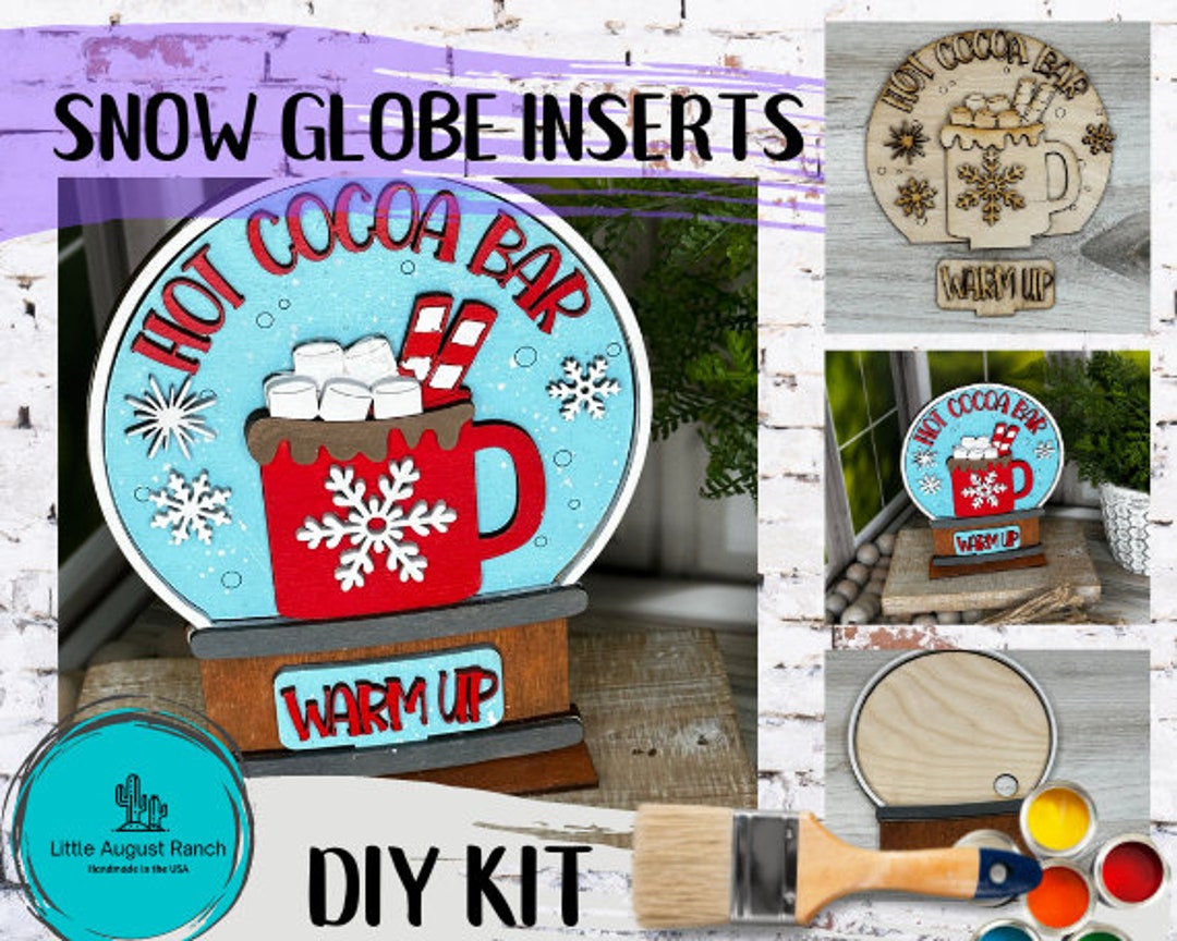 Hot Cocoa Insert for Snow Globe DIY Interchangeable Decor Inserts ...
