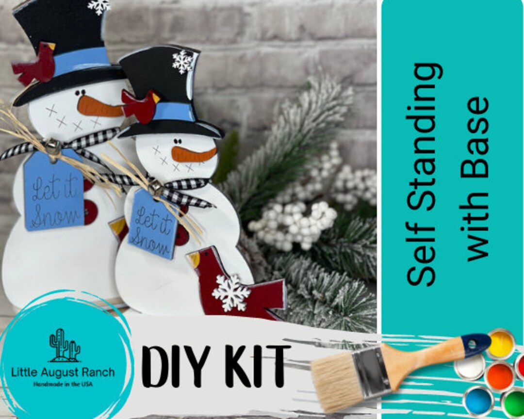 Winter Standing Snowman DIY - Standing Snowman Gnome on Base - Snowman ...