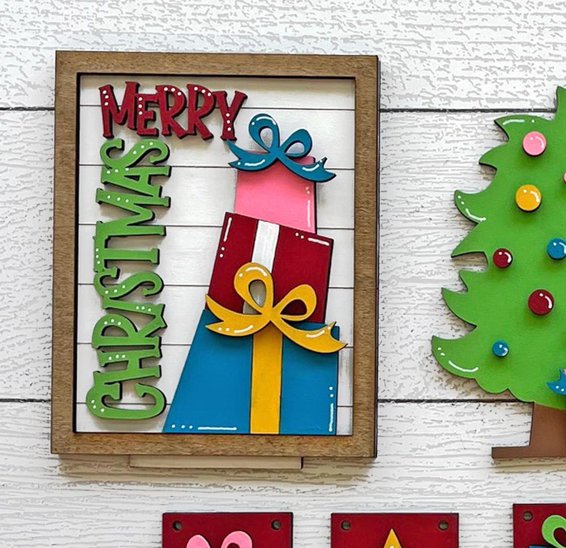 Whimsical Christmas Tree Insert for Our Bench Interchangeable Shelf ...