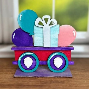 Birthday Train Set - Wood Blanks for Crafting and Painting - Etsy