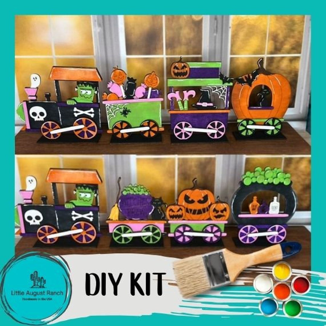 Halloween Train Set - Wood Blanks for Crafting and Painting - Etsy