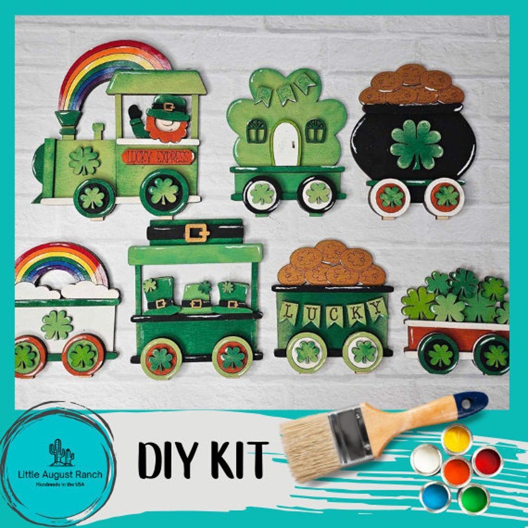 St Patrick Train Set - Wood Blanks for Crafting and Painting - Etsy