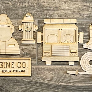 DIY Firefighter Tiered Tray - Fireman Enforcement Tier Tray Bundle ...