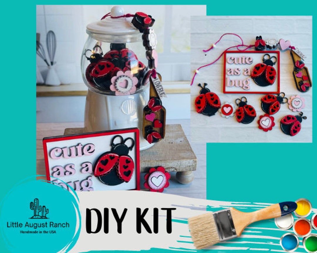 Ladybug DIY Bundle- Tier Tray Decor - Candy Machine Filler - Scoop ...