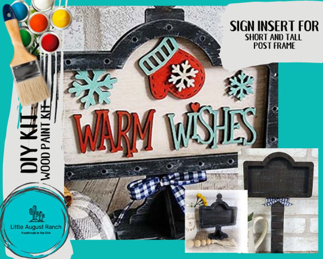Winter Mittens Interchangeable Sign - Drop in Frame - Wood Kit - Etsy