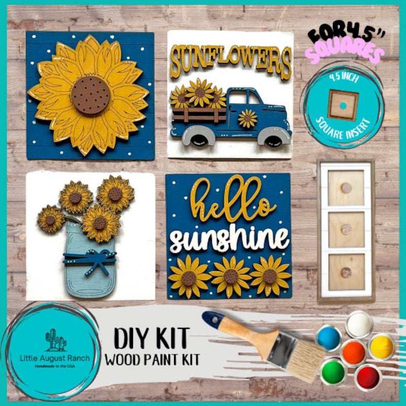 Sunflower Painted Tile - Etsy