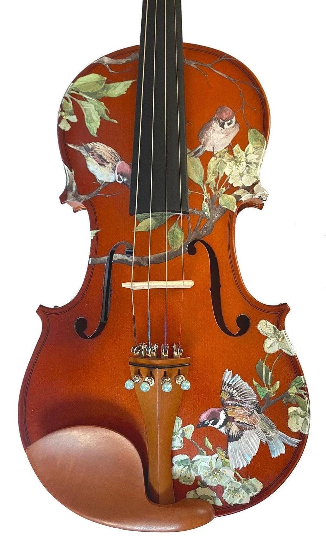 Birdsong Violin Outfit: Robin Egg Blue Pearl Tuners, Gold Highlights - Etsy