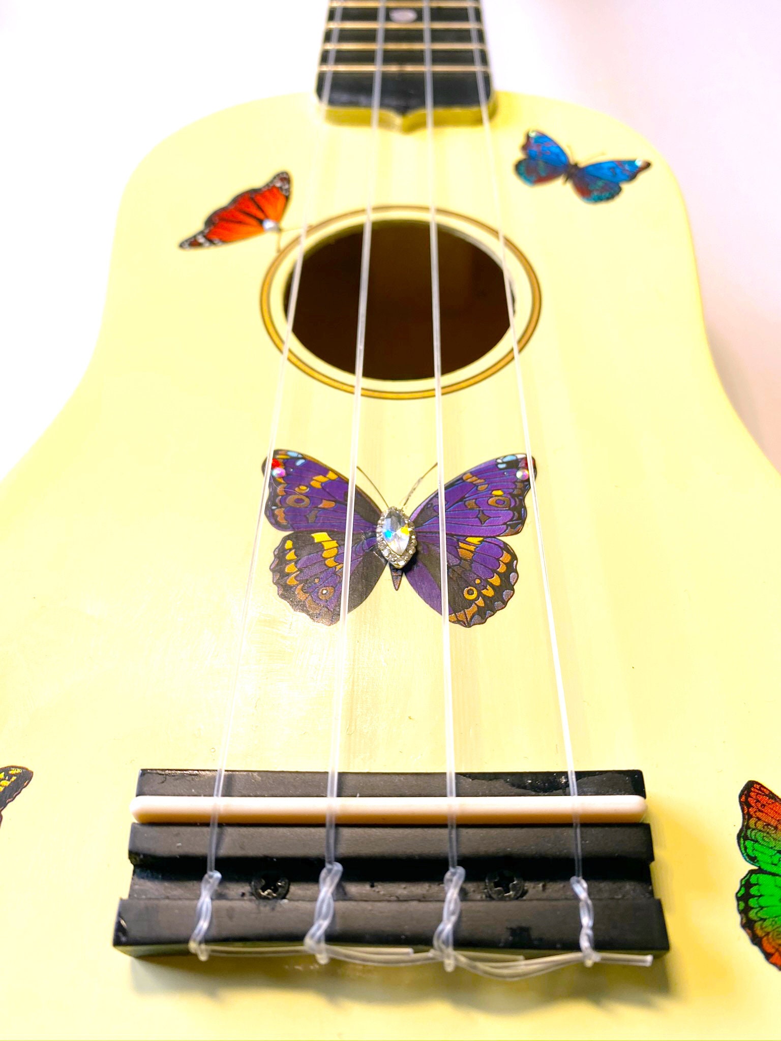 Rozanna's Butterfly Yellow Ukulele - Etsy