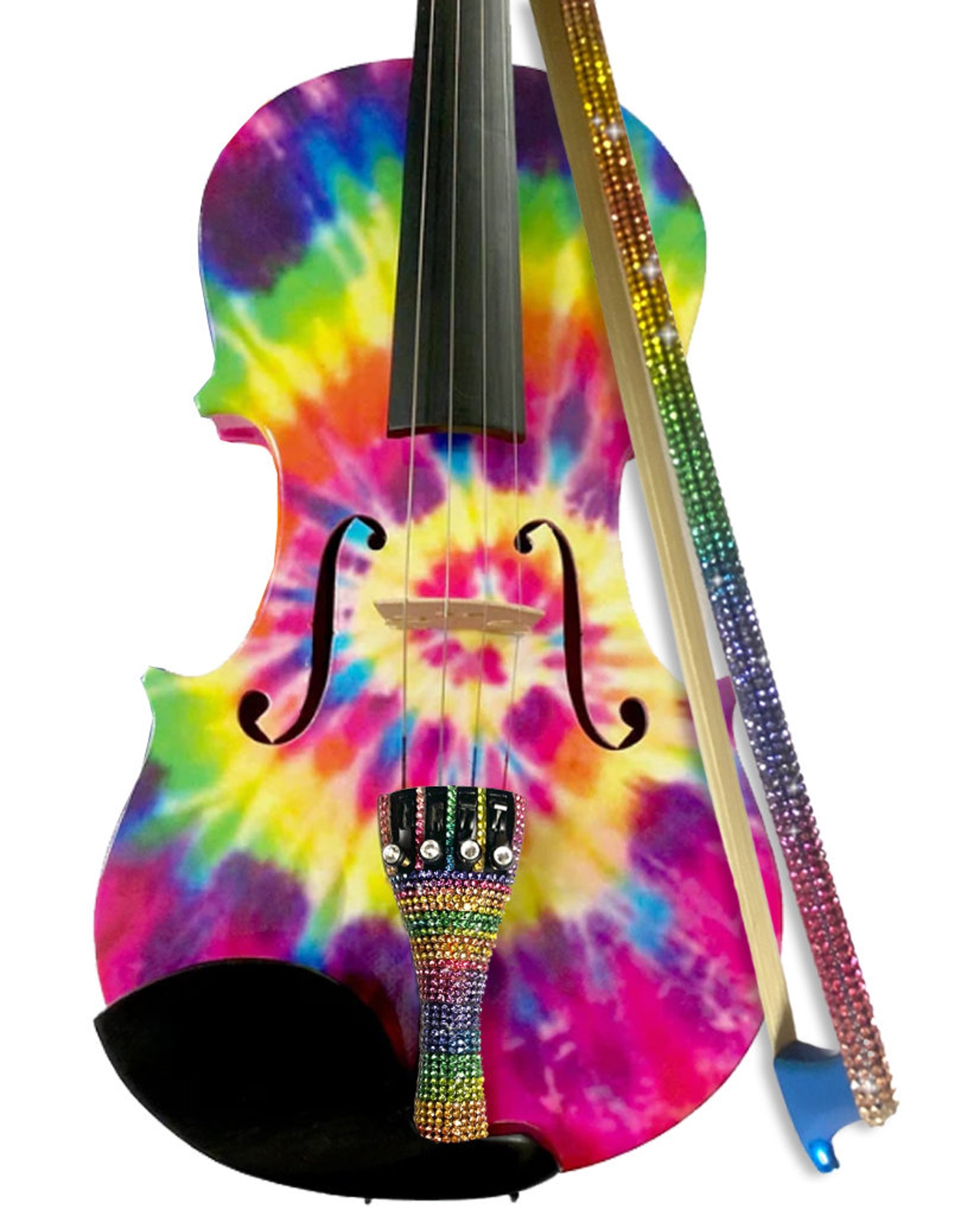 Tie Dye DELUXE Violin Outfit W Tie Dye Tailpiece & Bow - Etsy