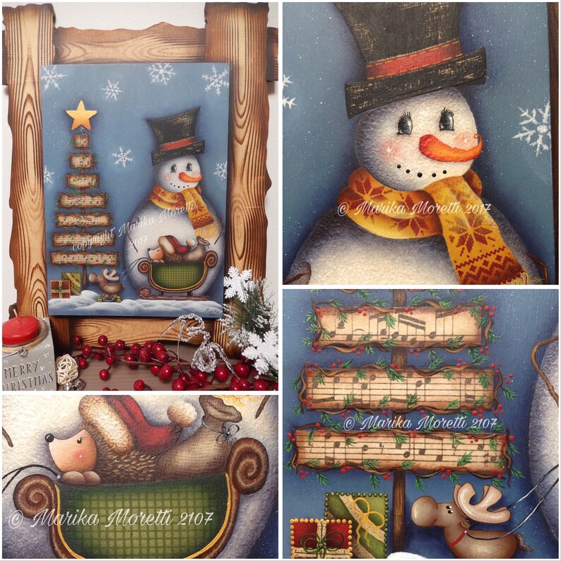 Country Painting Epattern - Winter Melody - Marika Moretti Designs - Etsy