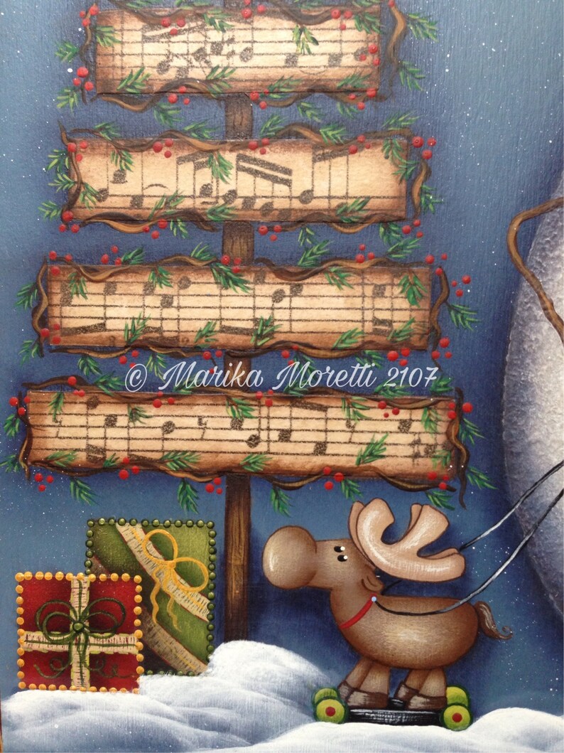 Country Painting Epattern - Winter Melody - Marika Moretti Designs - Etsy