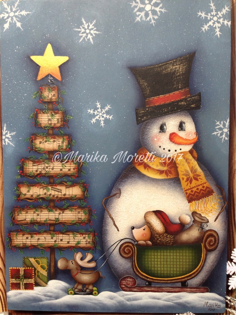 Country Painting Epattern - Winter Melody - Marika Moretti Designs - Etsy