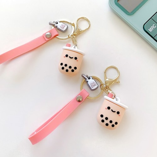 Boba Milk Tea Keychain Bubble Boba Tea Charm Cute Boba - Etsy