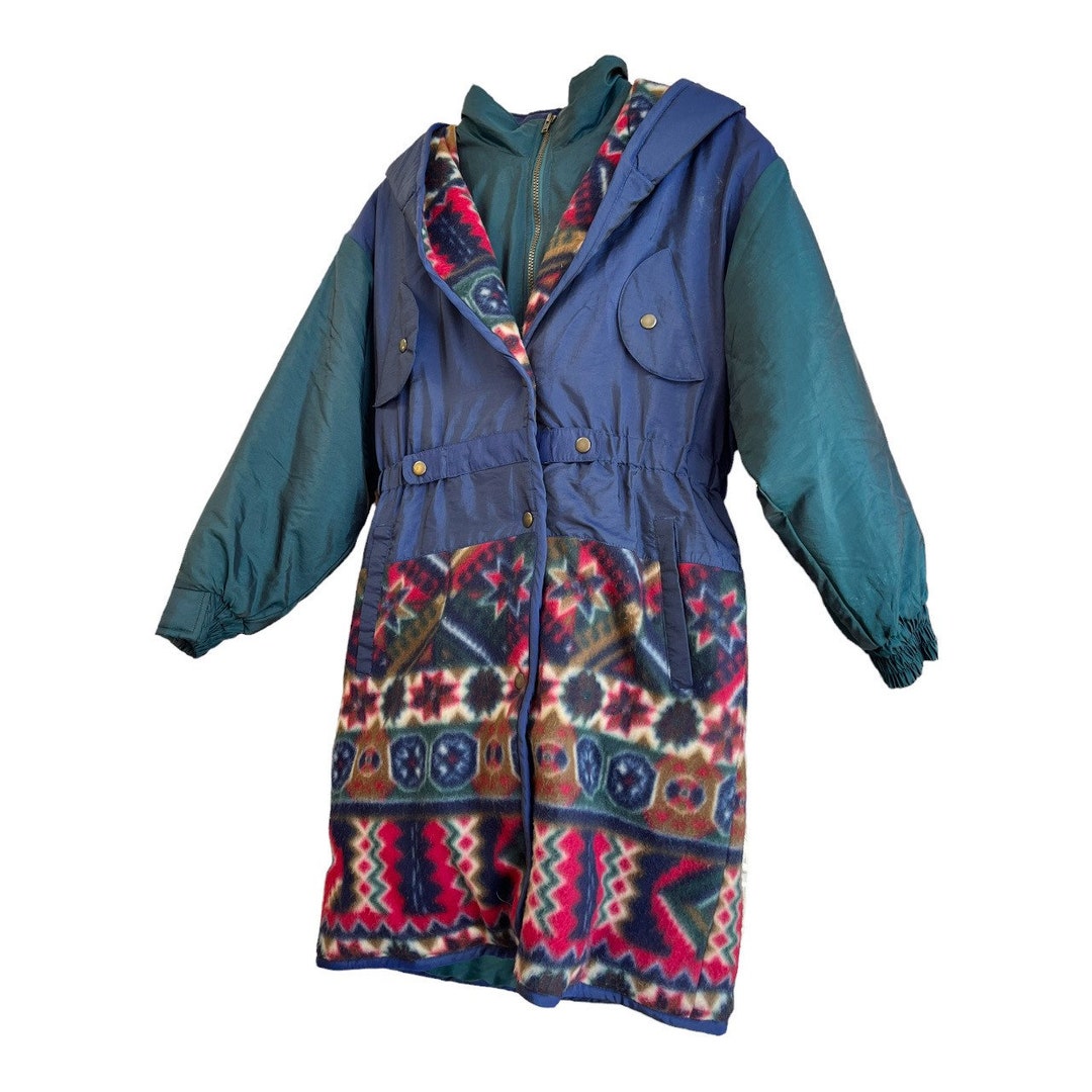 Vintage Heavy Weight 90s 80s Funky Winter Jacket Gift, Christmas, for ...