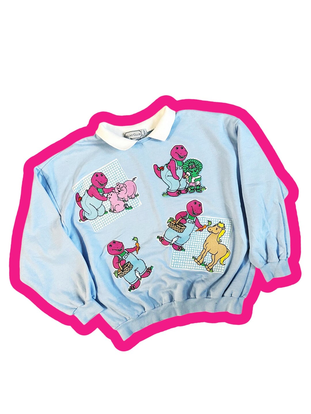 Handmade Barney Sweater Vintage, Repurposed, Trendy, Unique, Funky ...