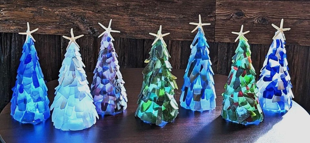 Diy Lighted Sea Glass Tree Kits Etsy