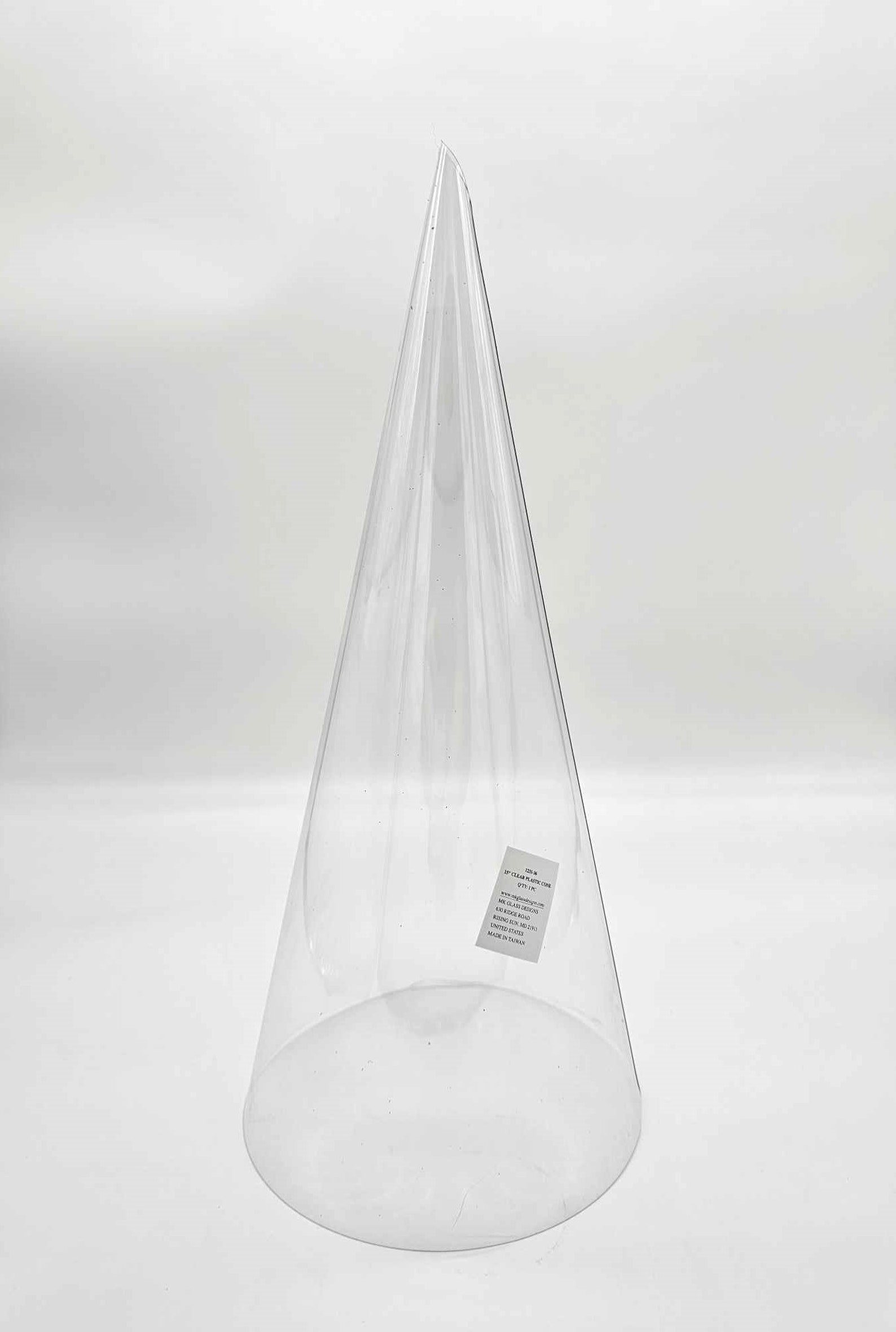 12" Plastic Cone Used to Make Sea Glass Tree Angel Tree Topper Pack of ...