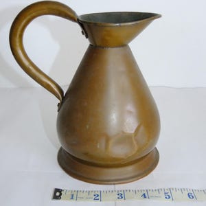 Antique Copper Quart Jug Harvest Haystack Ewer Pitcher 2 Pint Measure ...