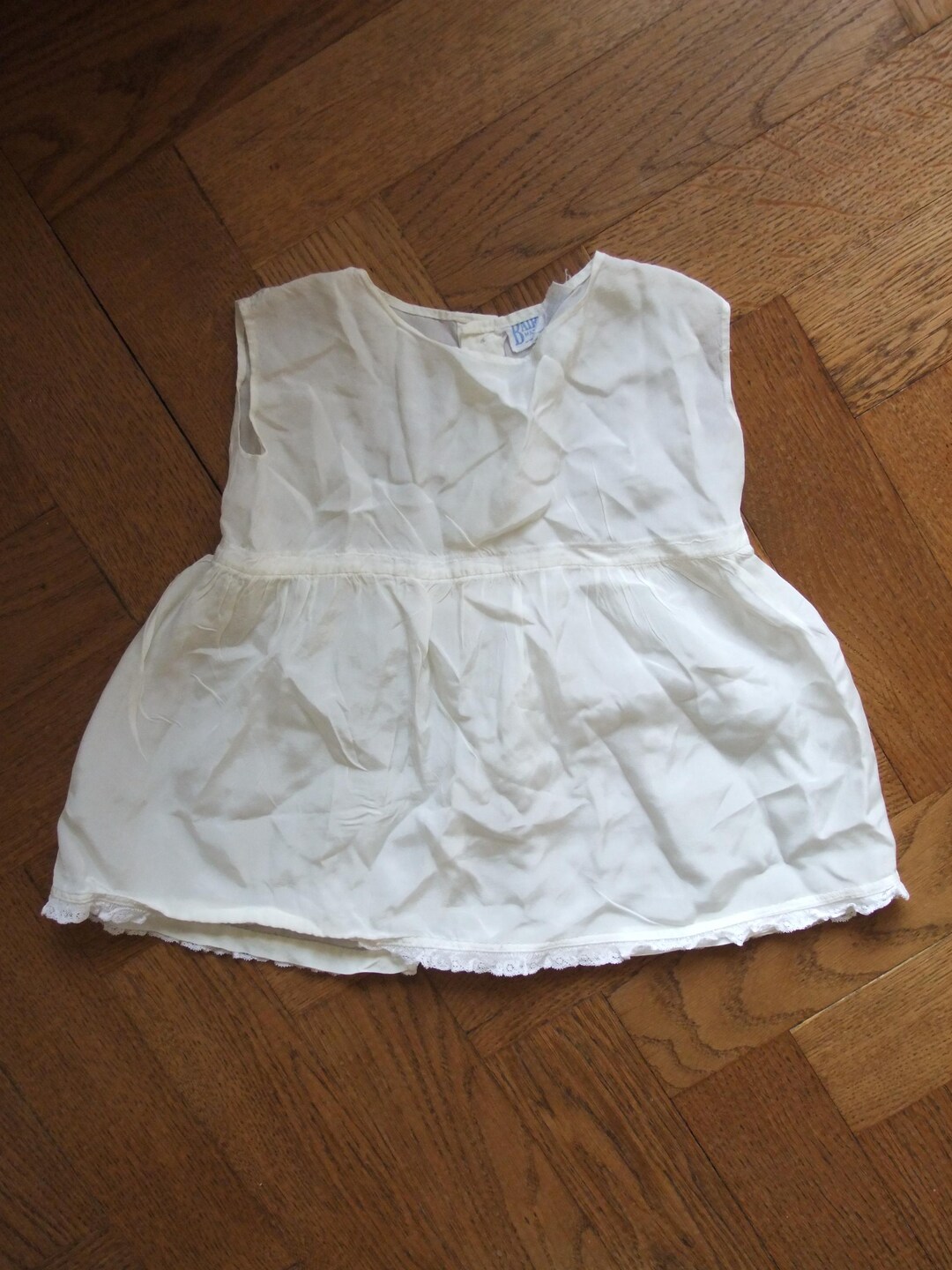 Vintage Baby Dress 60s Cream Bairnswear 16" Silky Artificial (?) Silk ...