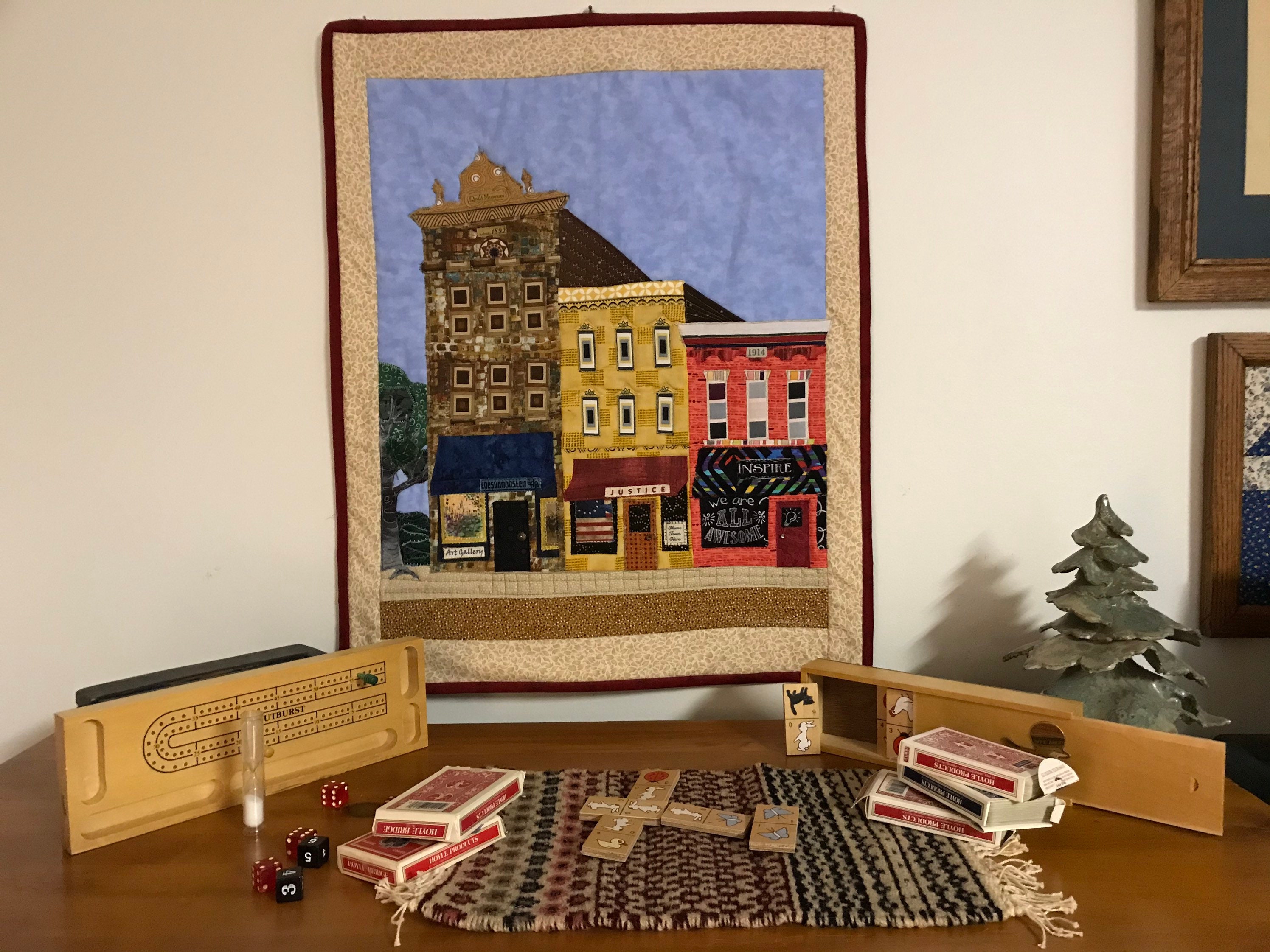 New England Storefronts Handmade Art Quilt - Etsy