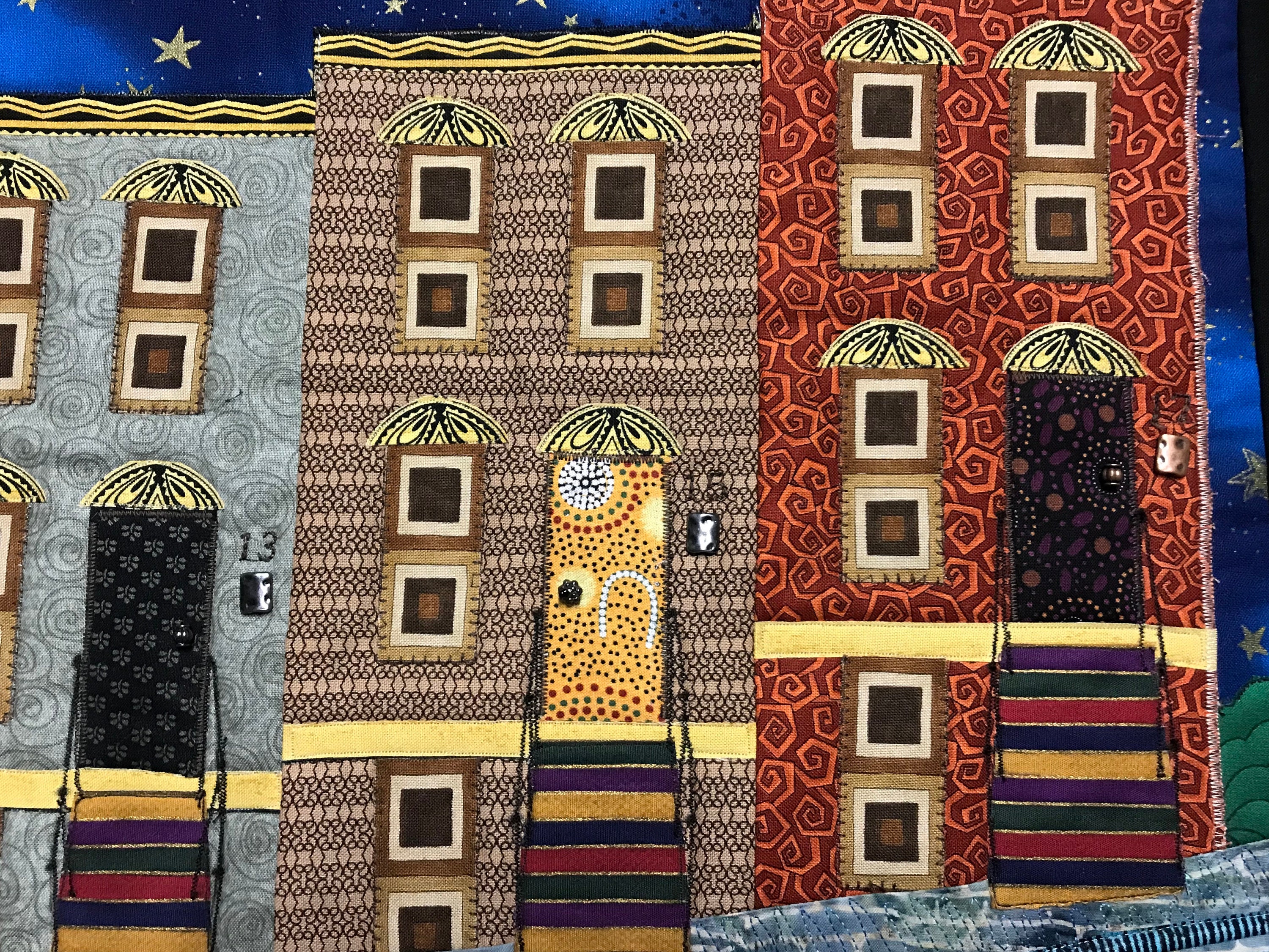 Row Houses Art Quilt - Etsy