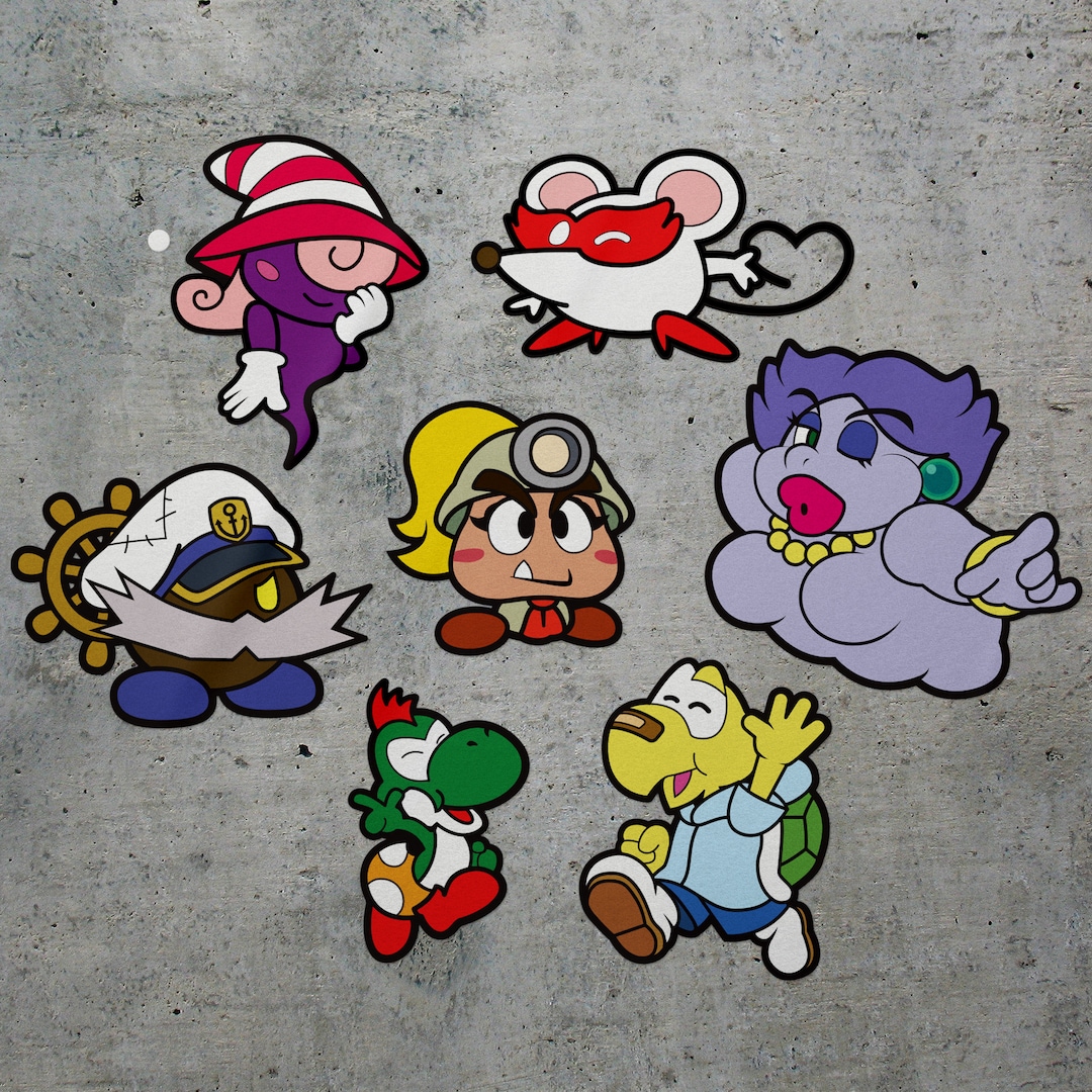 Paper Mario TTYD Squad Stickers - Etsy