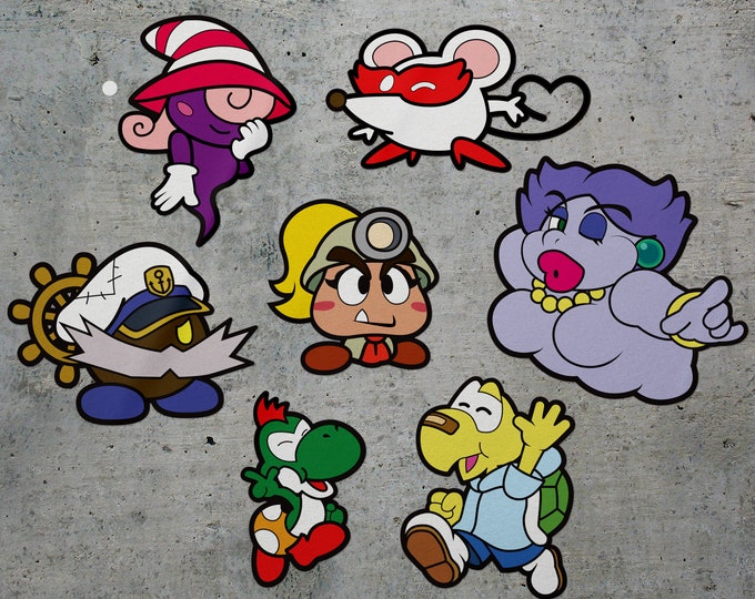 Paper Mario TTYD Squad Stickers - Etsy