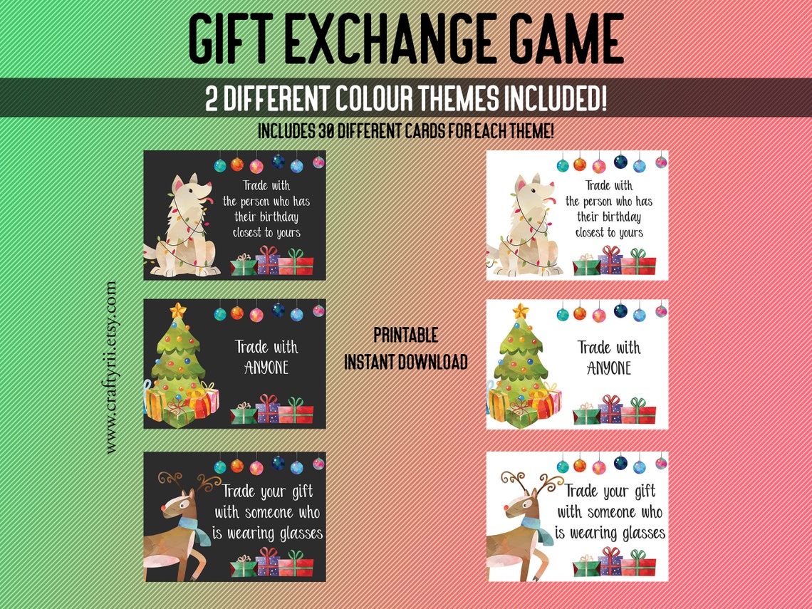 Christmas Gift Exchange Game Etsy christmas-gift-exchange-game-etsy