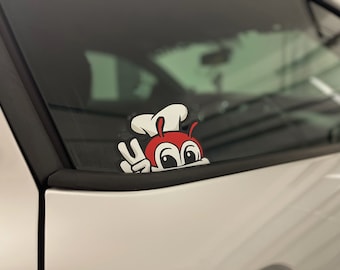 Jollibee Cute Peeking Peek Peekabo Peekers Bumper Window Vinyl Decal ...