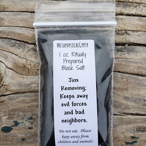Black Salt - 1oz - Ritually Prepared Wiccan Salt / Banishing Salt ...