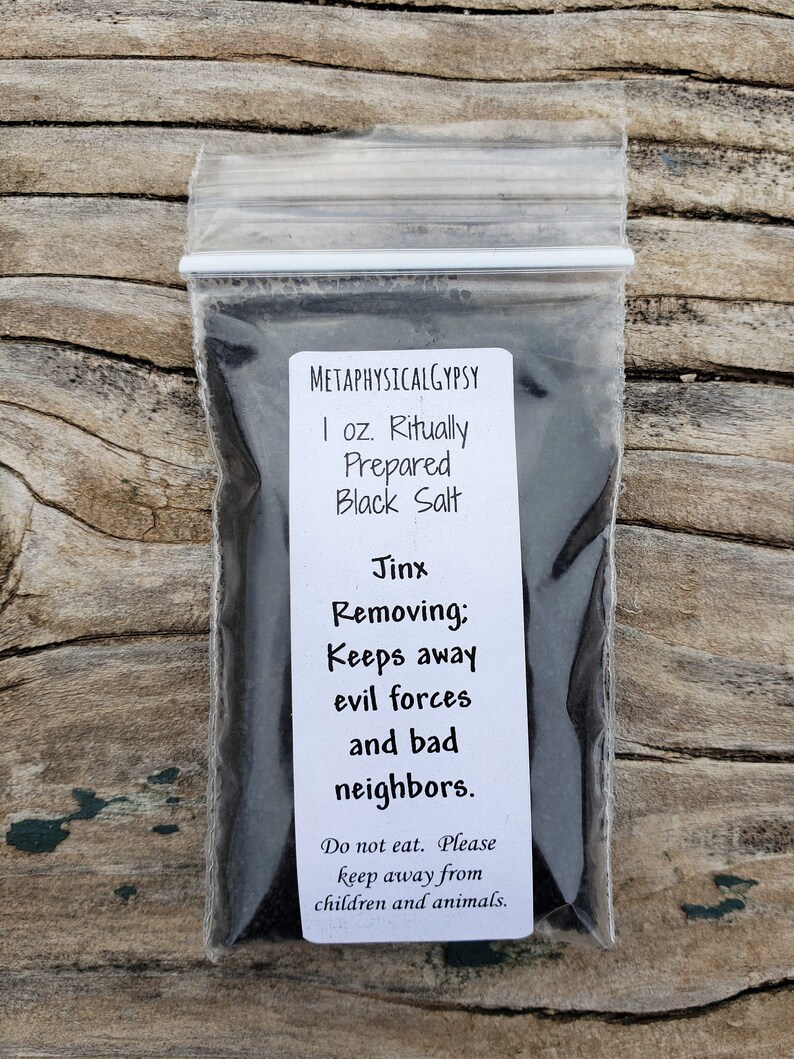 Black Salt 1oz Ritually Prepared Wiccan Salt Banishing - Etsy