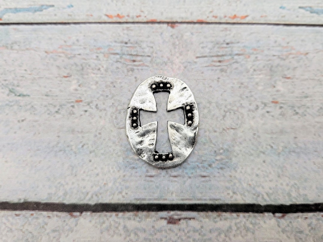 Lead Free Pewter Pocket Cross / Cross Pocket Stone / Metal Cross ...