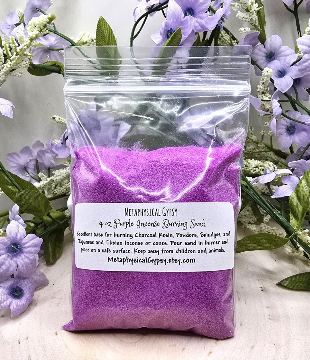 4 Oz Purple Incense Sand: Base for Burning Charcoal, Incense Burners - Etsy