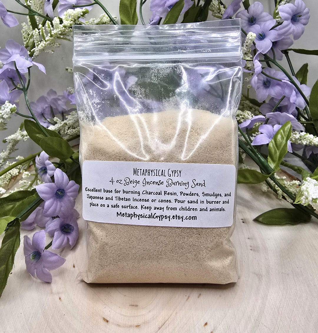 4 Oz Beige Incense Sand, Base for Burning Charcoal, Incense Burners ...