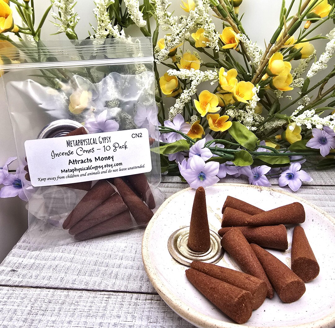 Attracts Money Incense Cones - Aromatherapy - 10 Pack With Burn Disc ...