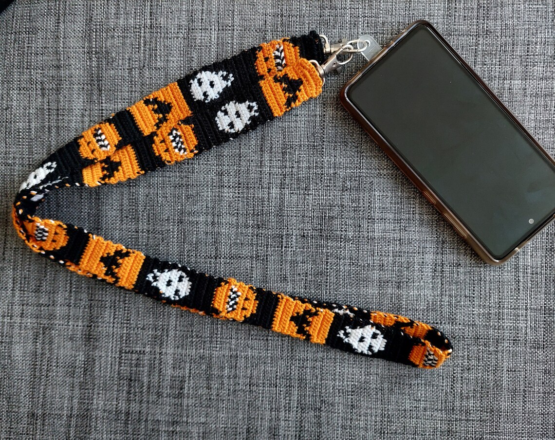 Halloween Crochet Crossbody Phone Strap Patternhalloween - Etsy
