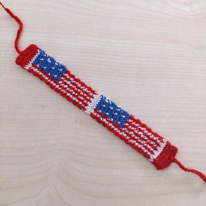 Crochet American Flag Bracelet Pattern: Patriotic USA Design (PDF ...
