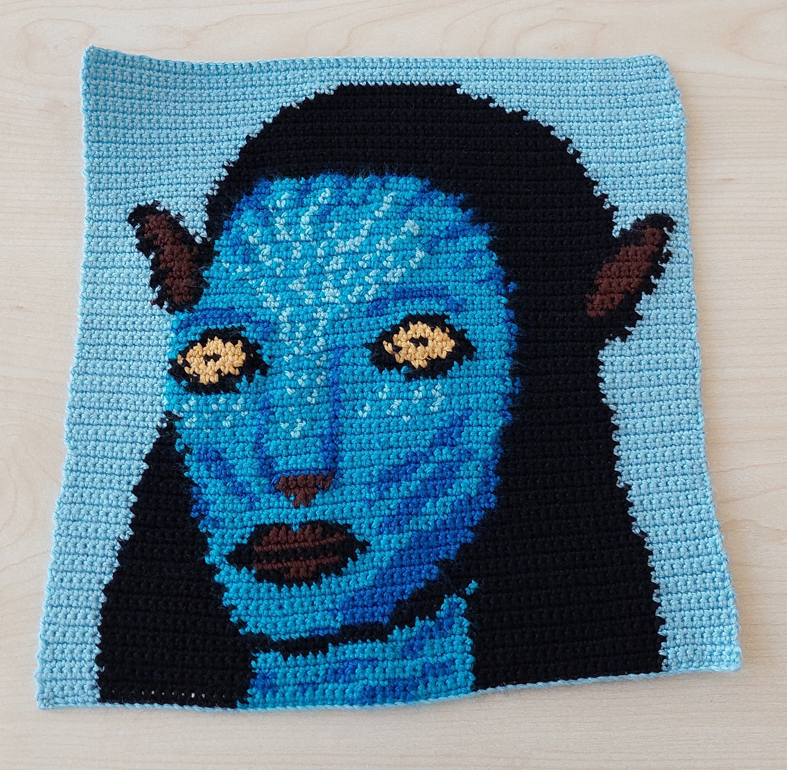 Avatar Neytiri Crochet Pillow Pattern PDF Pattern Cover - Etsy