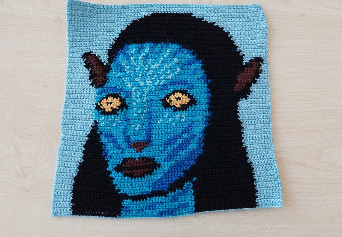 Avatar Neytiri Crochet Wall Hanging Valentines Day Crochet - Etsy